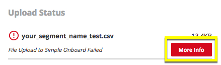 Troubleshooting Simple Onboard File Upload Errors