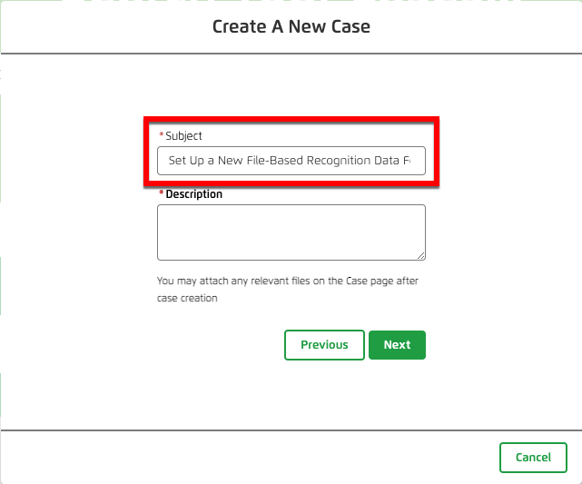 File-Based Recognition Workflow