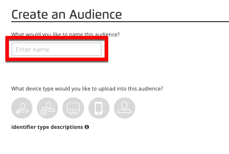 Create a New Audience